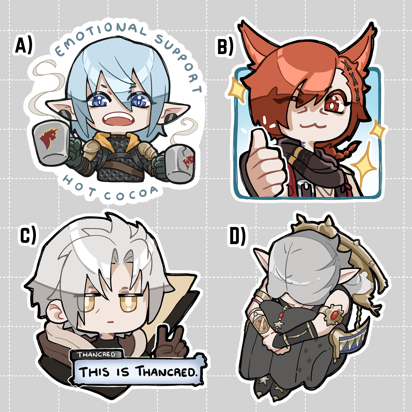'FFXIV' Stickers | CJ Illustrate